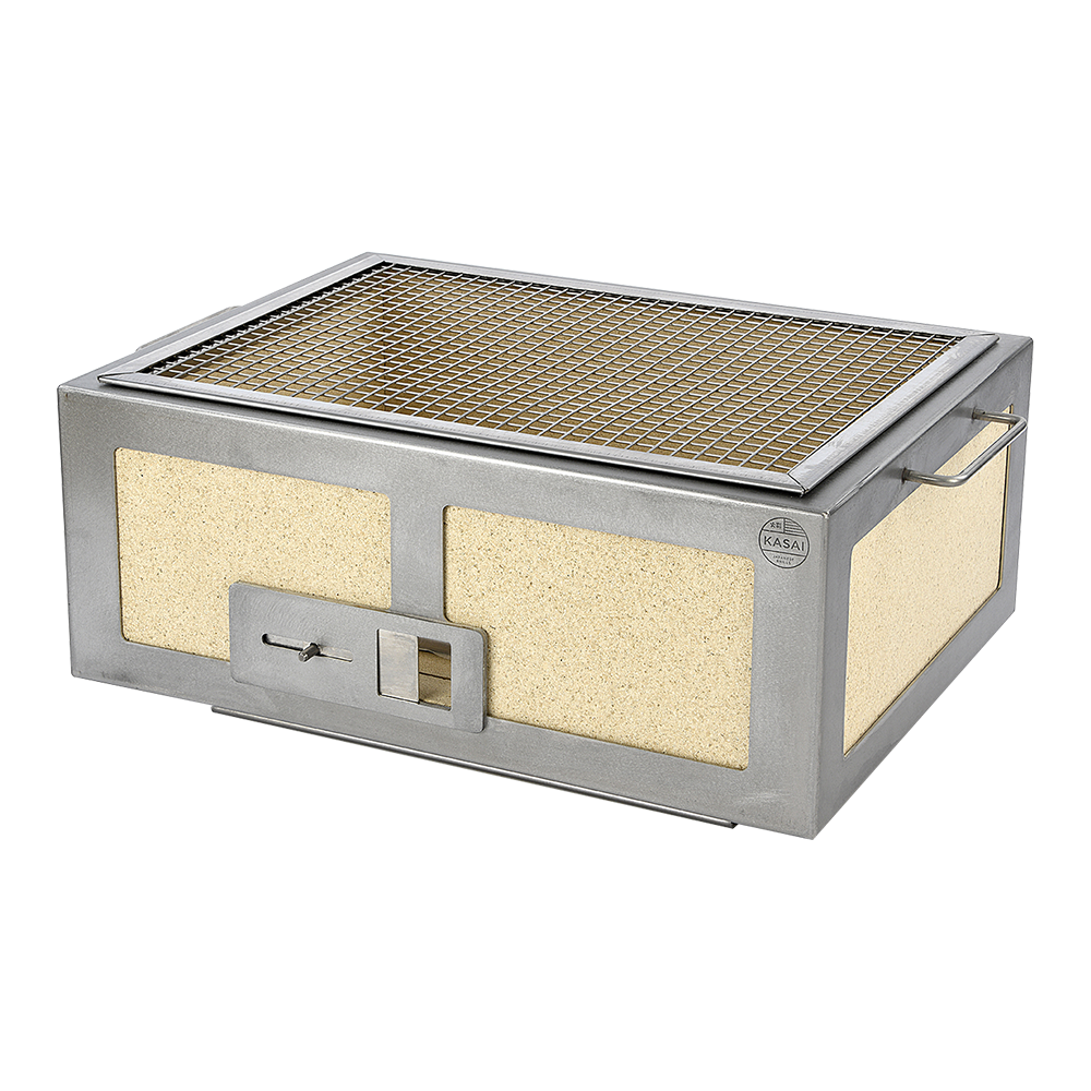 Kasai konro yakitori grill medium bred V2 - Rustfri stål ramme ...